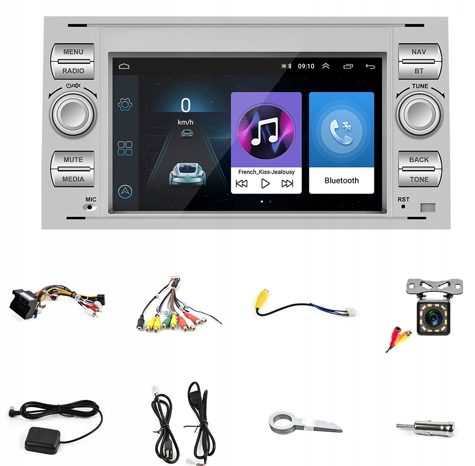 RADIO ANDROID GPS BT FORD KUGA S-MAX C-MAX CARPLAY WIFI BT BLUETOOTH 2/64GB